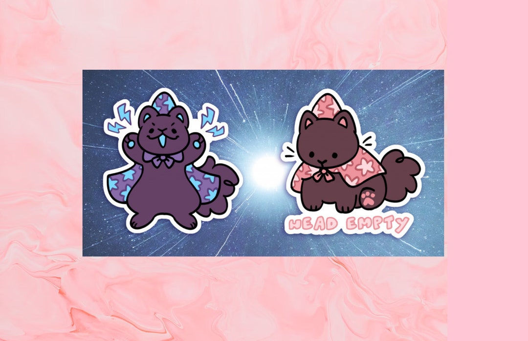 VINYL Wizard Cat Sticker Set - Etsy