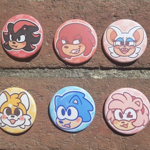 1.75" Sonic Buttons - Etsy
