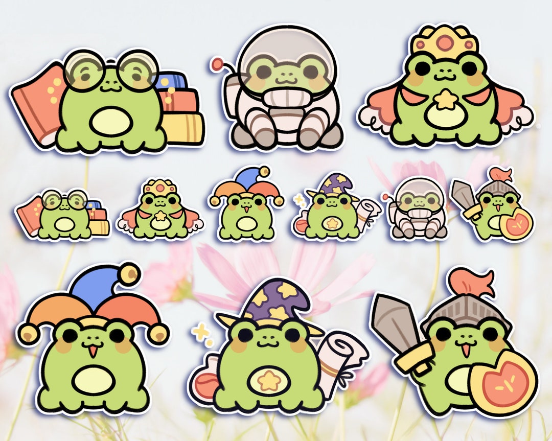 NON-VINYL -frogs With Jobs Sticker Set ! - Etsy