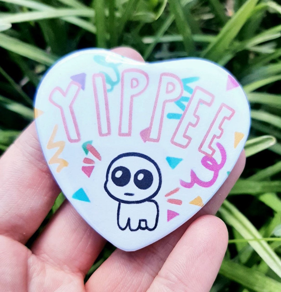 2.25 Yippee Pinback Heart Button - Etsy
