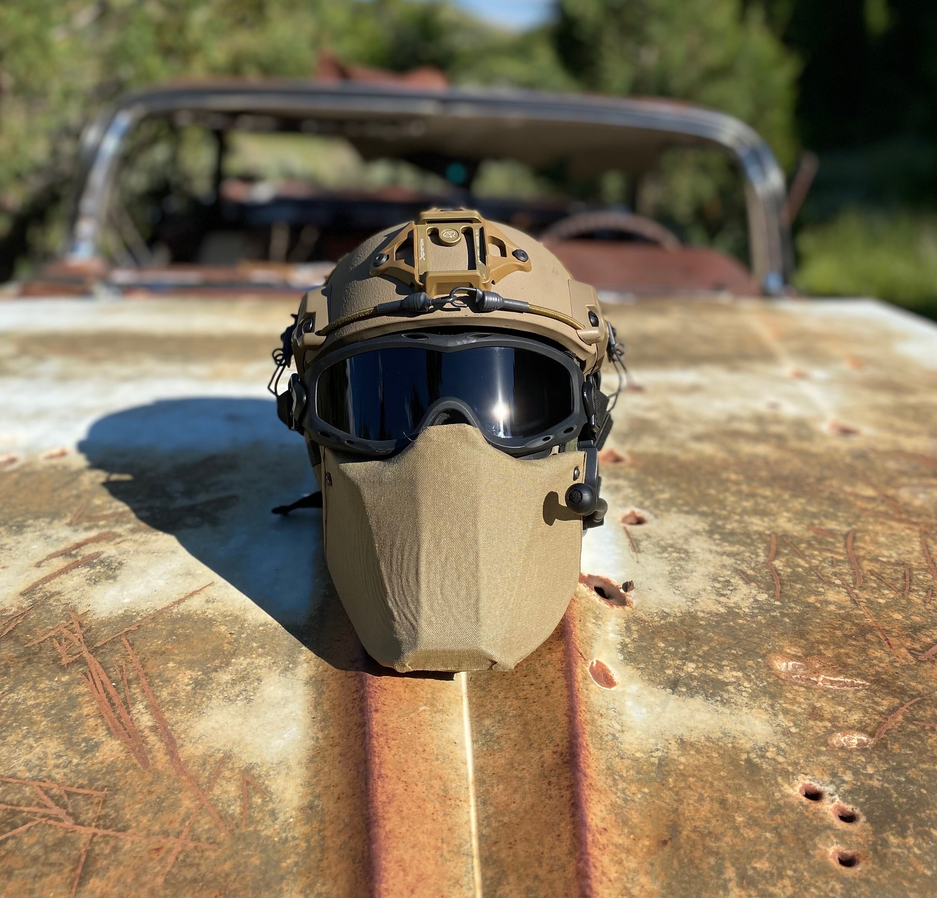 Level IIIA/ M4 Warfighter Ballistic Mandible and Wiley X Spear Goggles ...