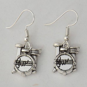 Drum Earrings, Musical Instrument Earrings, Gift for Her, Drummer ...