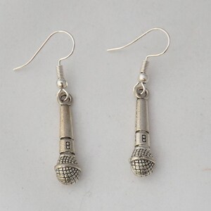 Musical Microphone Earrings Gift Musician Gift Music Student - Etsy