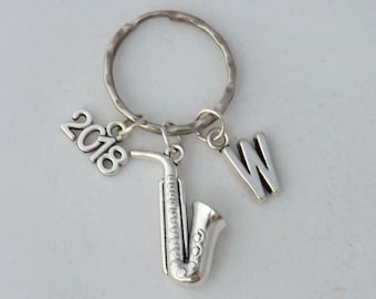 Saxophone Keychain Sax Carved Wood Key Ring Saxophone - Etsy