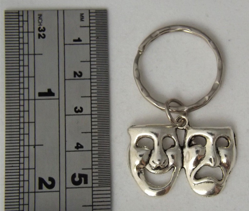 Drama Mask Keyring, Drama Teacher Keyring Gift, Drama Student Keyring ...