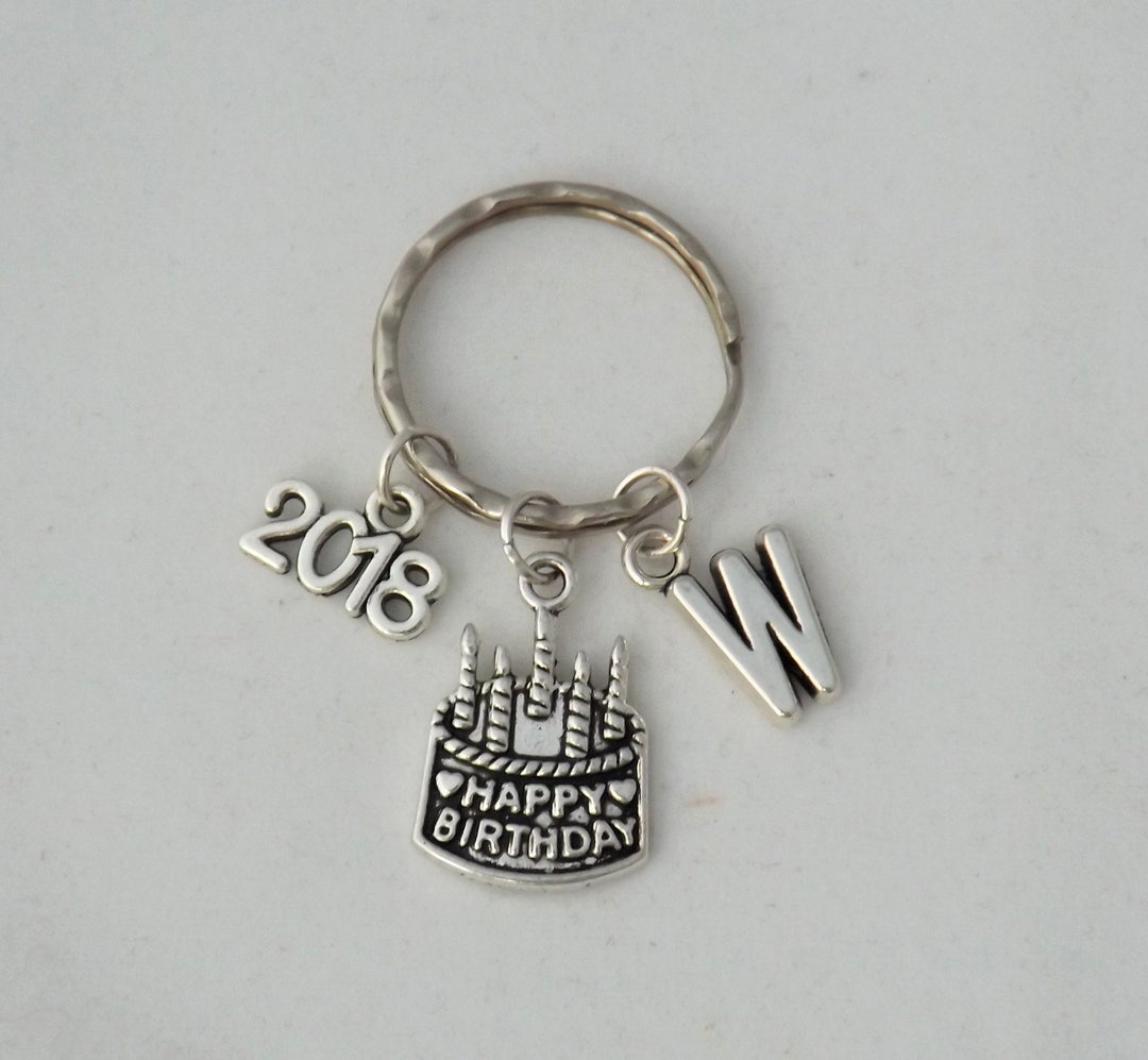 Birthday Celebration Keyring, Birthday Cake Keyring, Happy Birthday ...