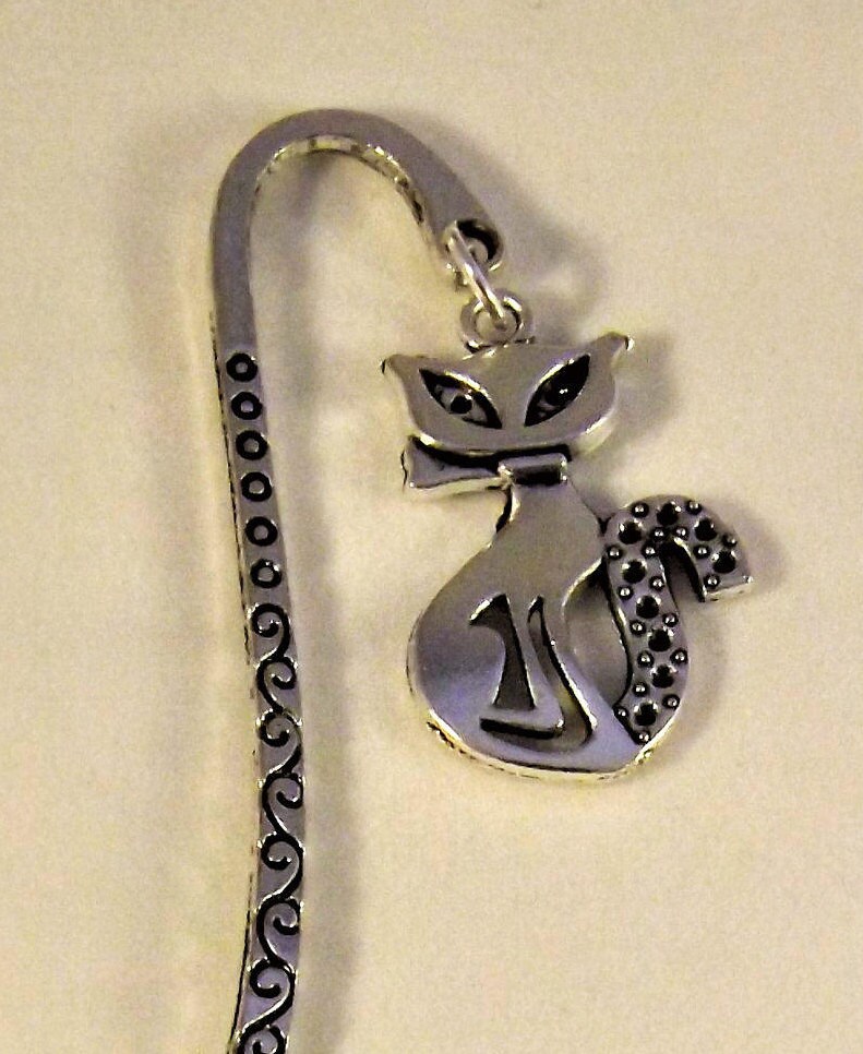 Handcrafted pet cat metal bookmark cat lover gift feline | Etsy