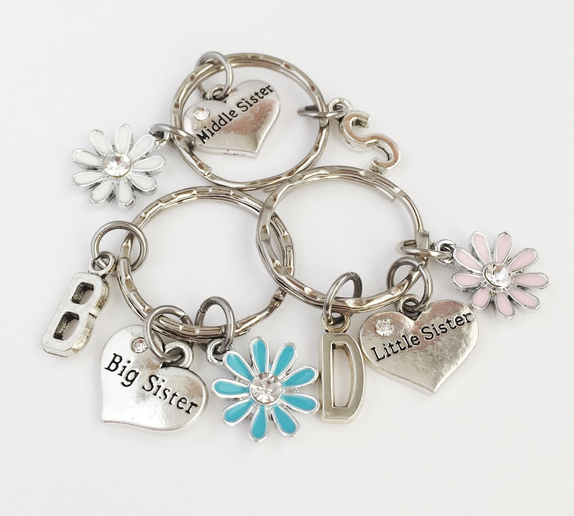 Sister Keyring Gift, Big Sister Keyring, Middle Sister Keyring, Little ...