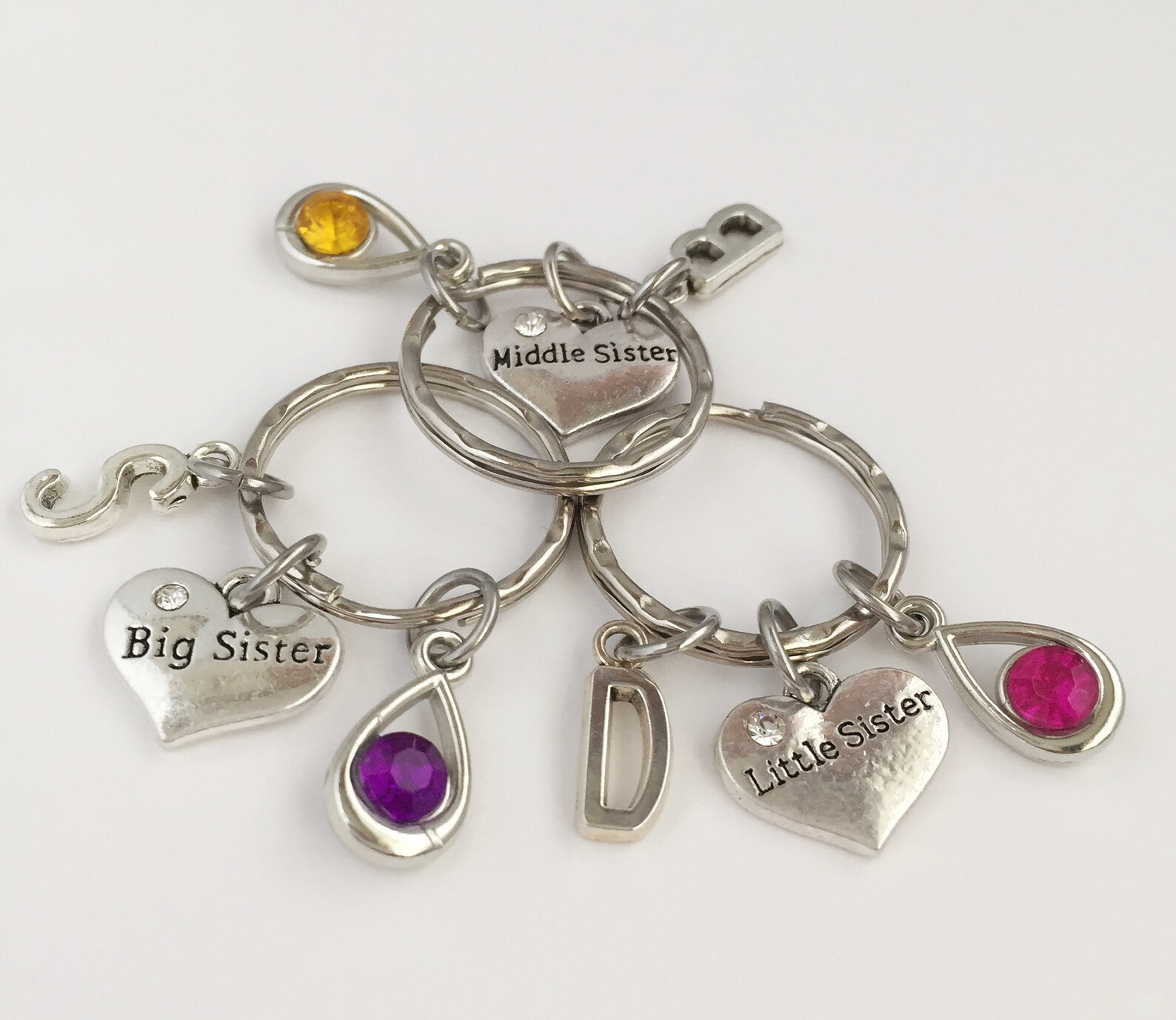 Sister Keyring Gift, Big Sister Keyring, Middle Sister Keyring, Little ...