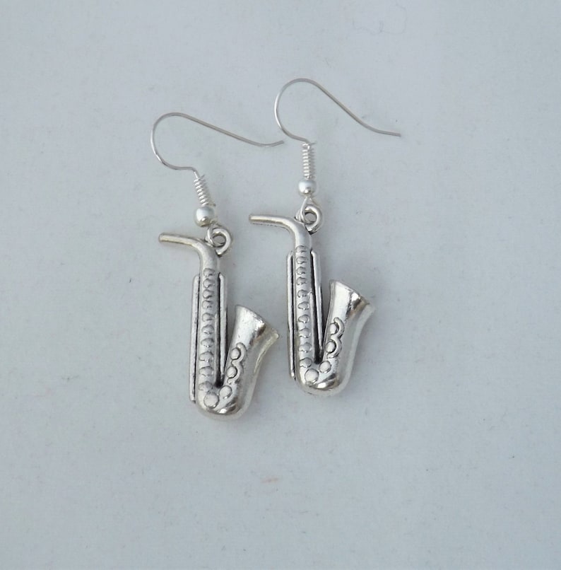 Saxophone Earrings Musical Instrument Earrings Gift for Her - Etsy