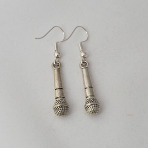Musical Microphone Earrings Gift Musician Gift Music Student - Etsy