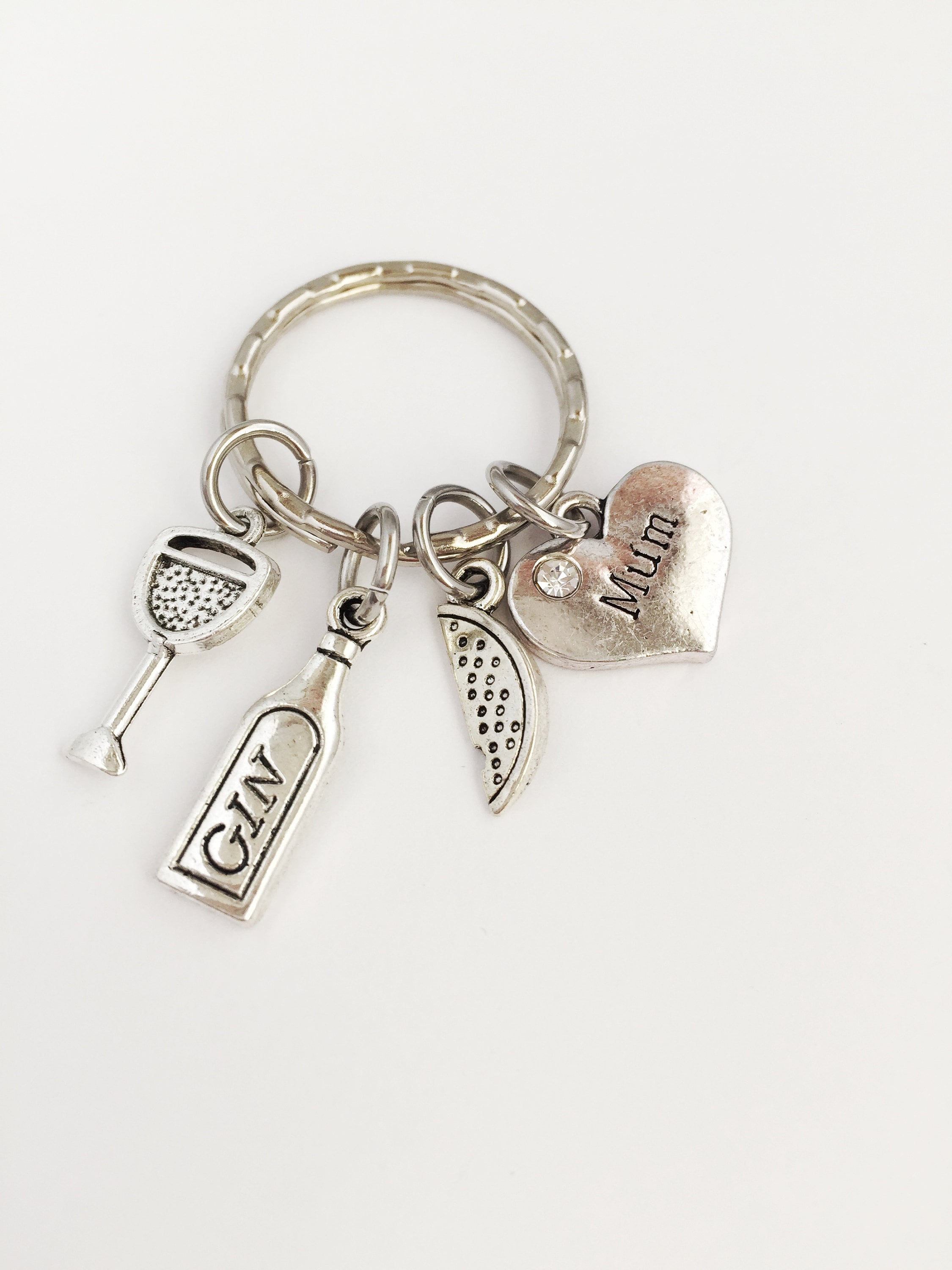 Gin Bottle Lemon and Glass Keyring Novelty Alcohol Keyring - Etsy Denmark