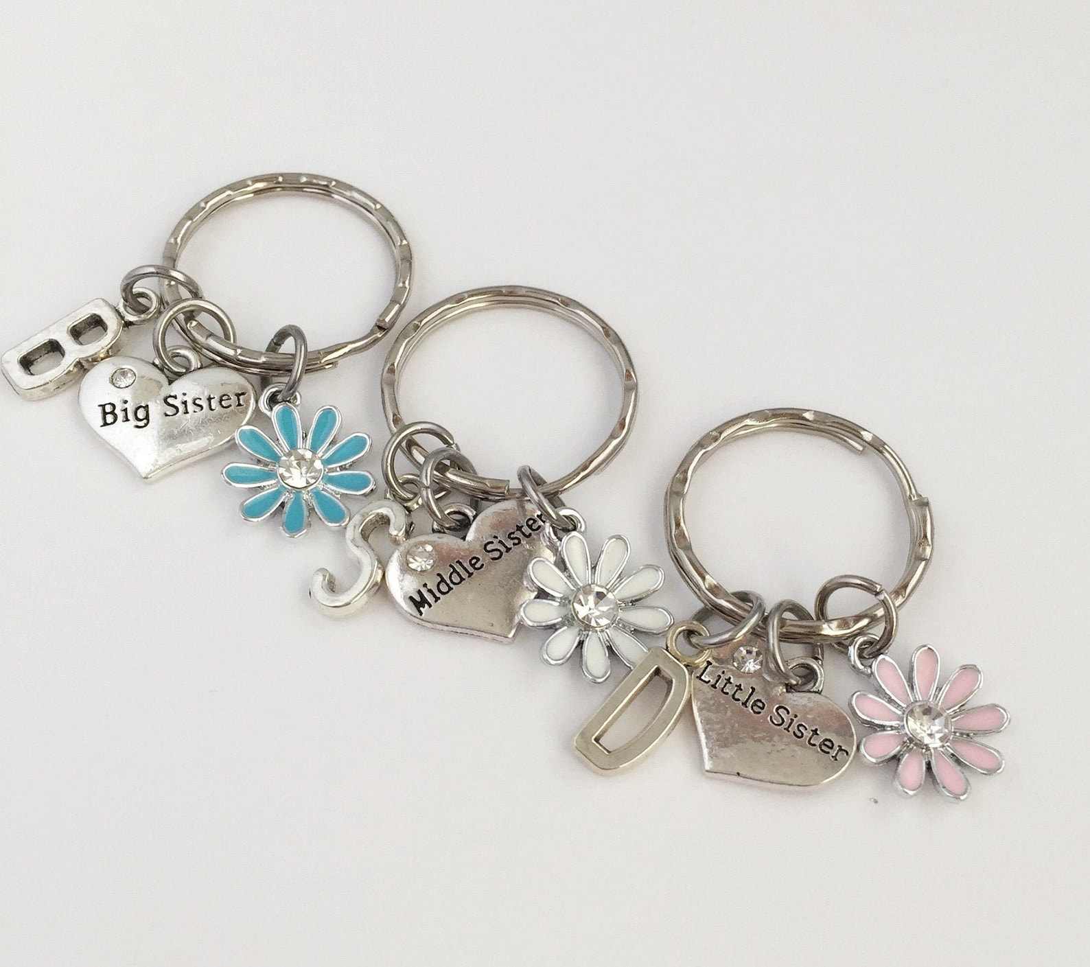 Sister Keyring Gift, Big Sister Keyring, Middle Sister Keyring, Little ...