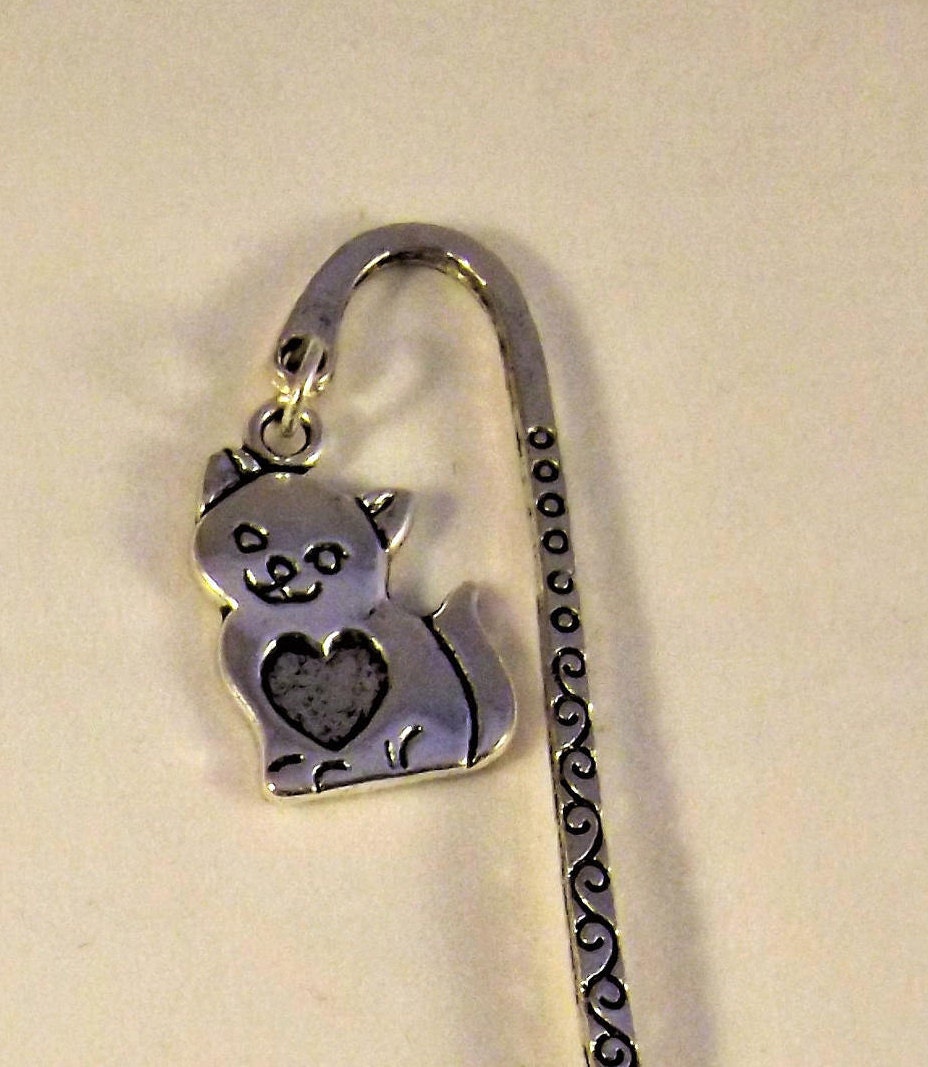 Handcrafted pet cat metal bookmark cat lover gift feline | Etsy