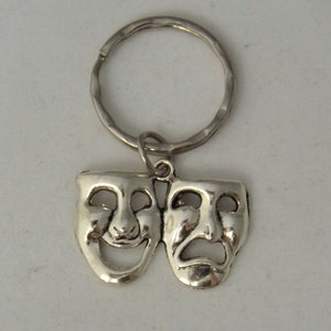 Drama Mask Keyring, Drama Teacher Keyring Gift, Drama Student Keyring ...