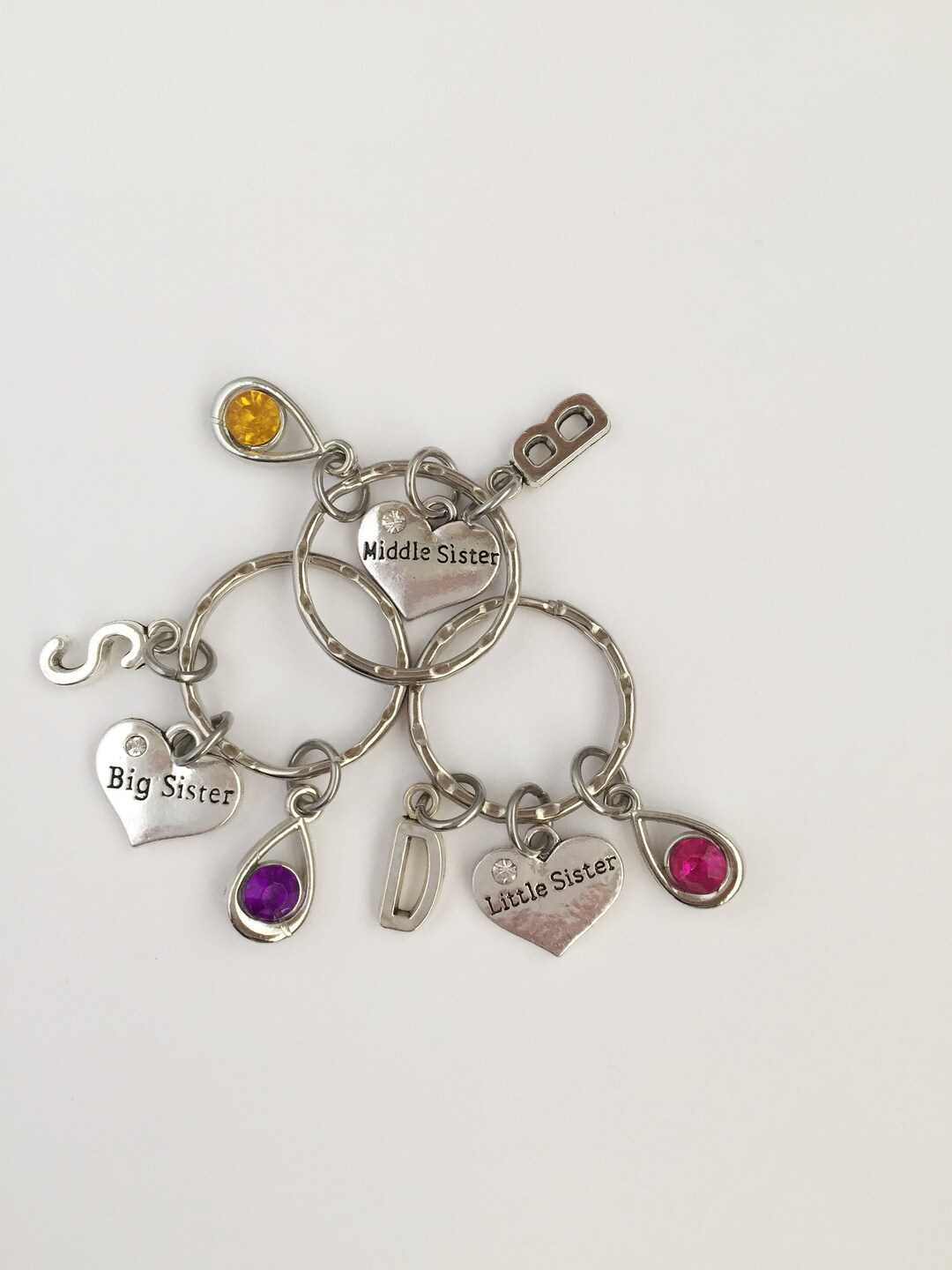 Sister Keyring Gift, Big Sister Keyring, Middle Sister Keyring, Little ...