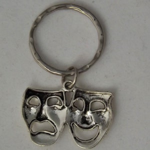 Drama Mask Keyring, Drama Teacher Keyring Gift, Drama Student Keyring ...