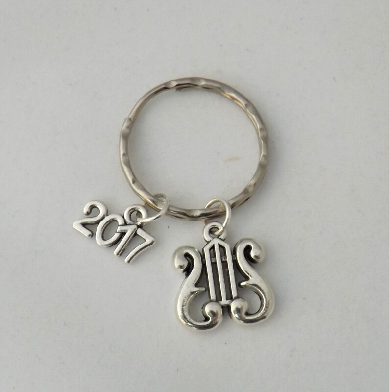 Harp Keyring String Musical Instrument Key Chain Gift for - Etsy