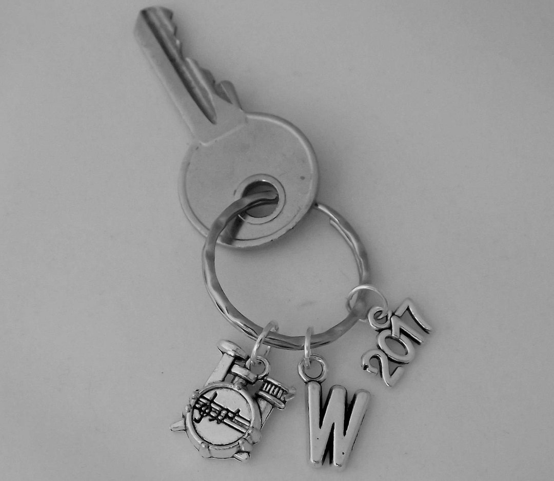 Drum Set Musical Instrument Keyring, Music Lover Gift, Music Teacher ...