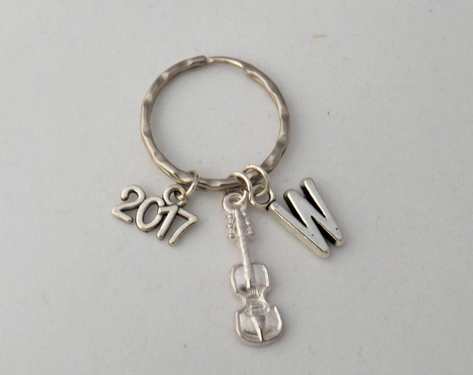 Violin Keyring, Violin Keychain, Violinist Keyring, Personalised Violin ...