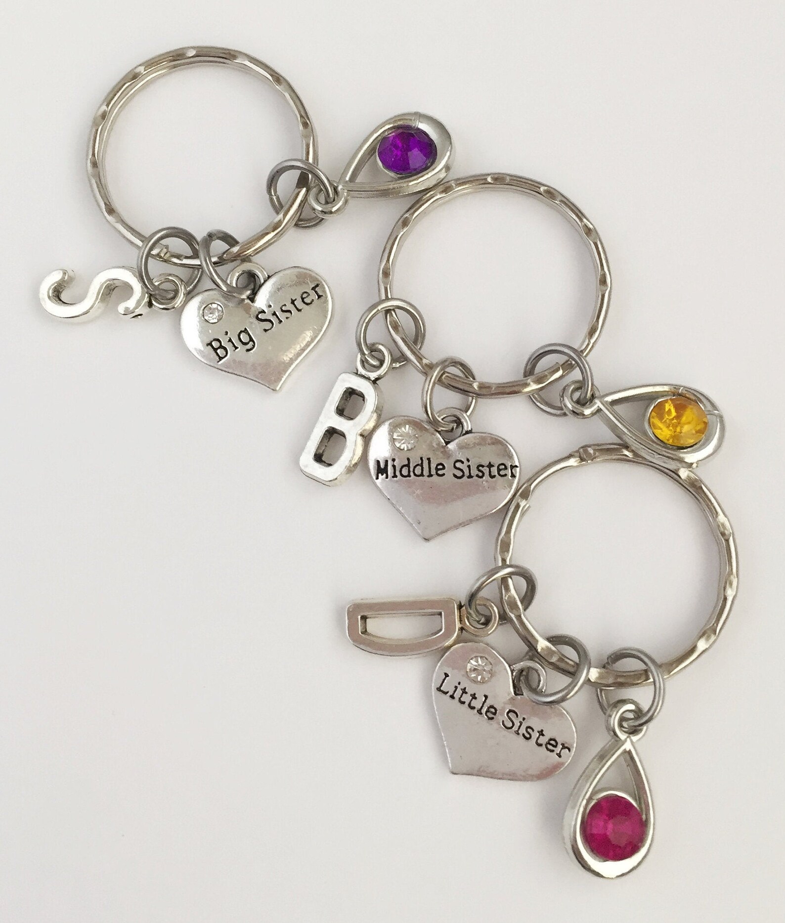 Sister Keyring Gift, Big Sister Keyring, Middle Sister Keyring, Little ...