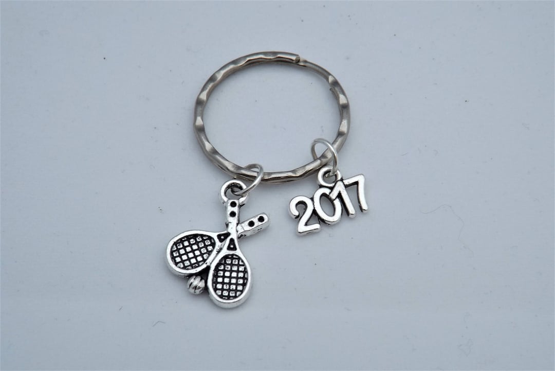 Tennis Keyring, Tennis Keychain, Tennis Gift for Him or Her, Tennis ...