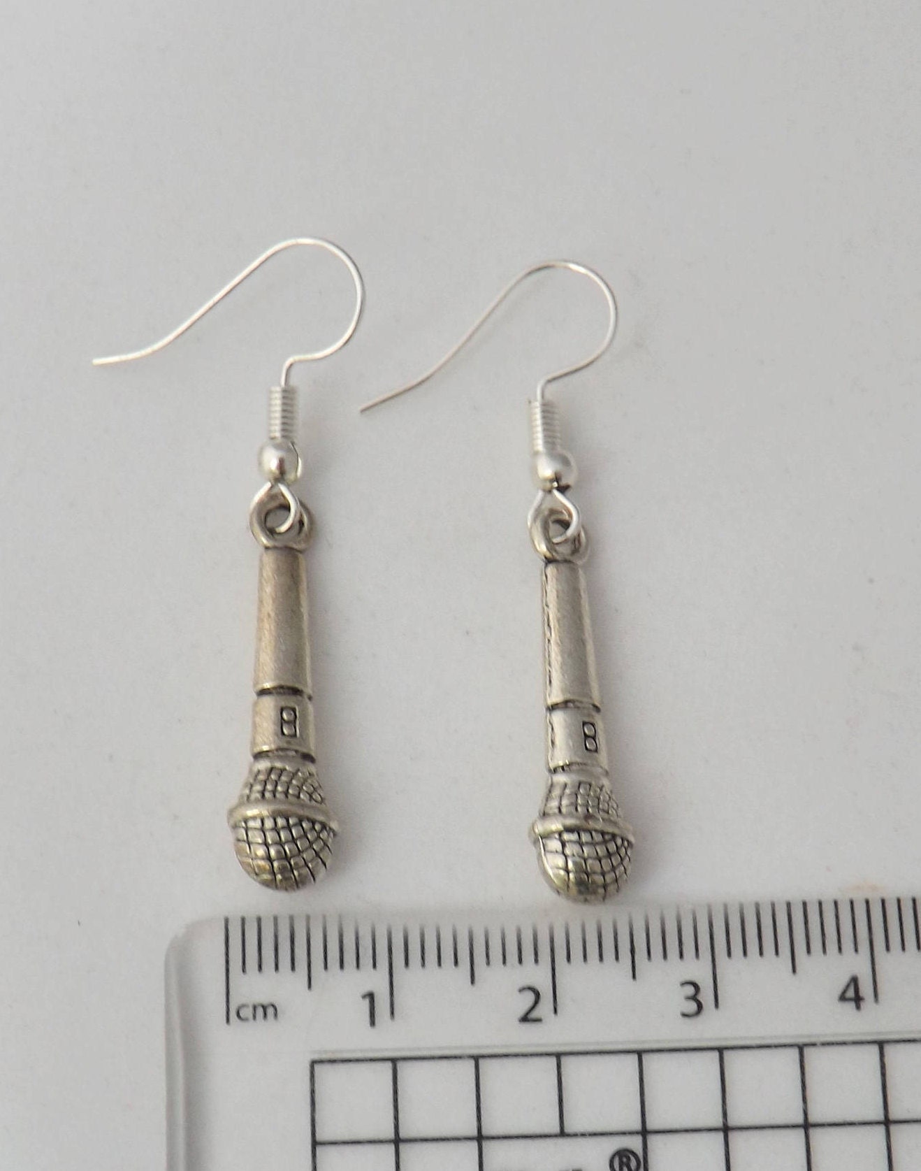 Musical Microphone Earrings Gift Musician Gift Music Student - Etsy