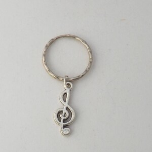 Treble Clef Music Keyring, Music Note Keyring, Music Lover Keyring ...