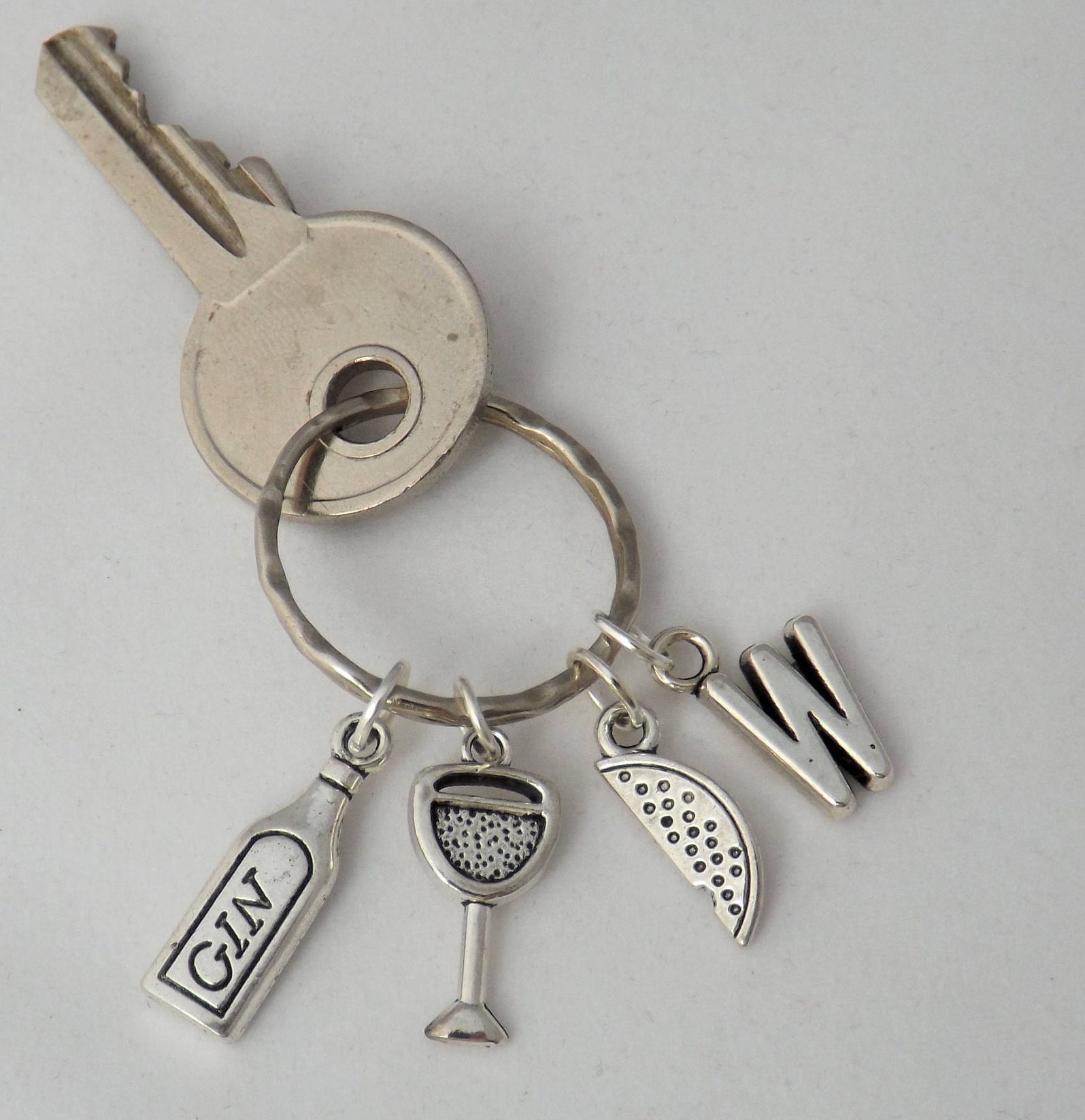 Gin Bottle Lemon and Glass Keyring Novelty Alcohol Keyring - Etsy Denmark