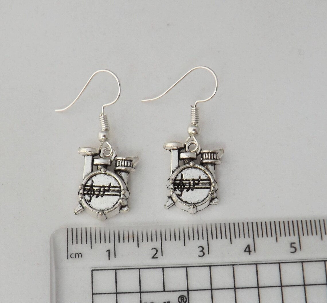 Drum Earrings Musical Instrument Earrings Gift for Her - Etsy