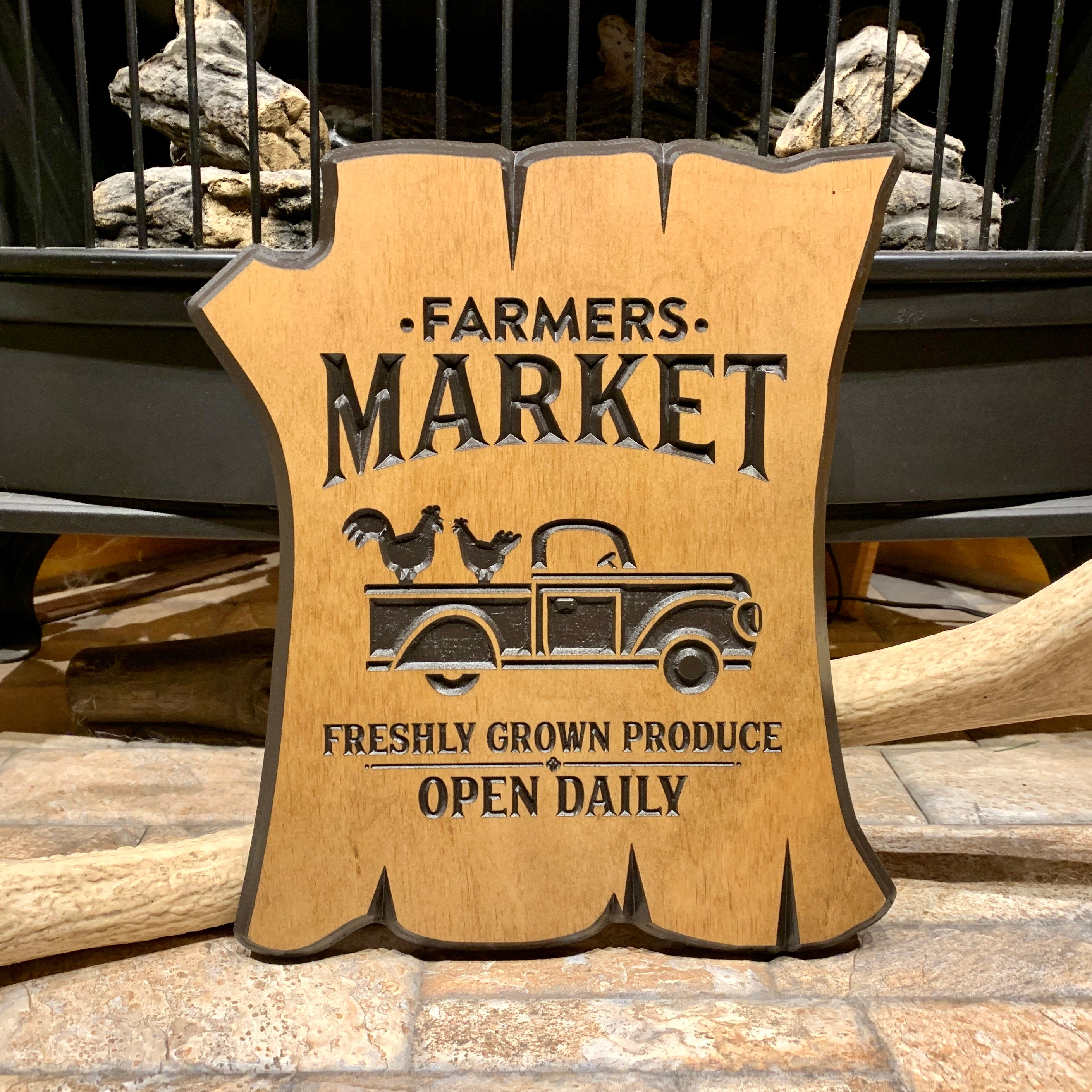 Farmers Market Rustic Log - Etsy