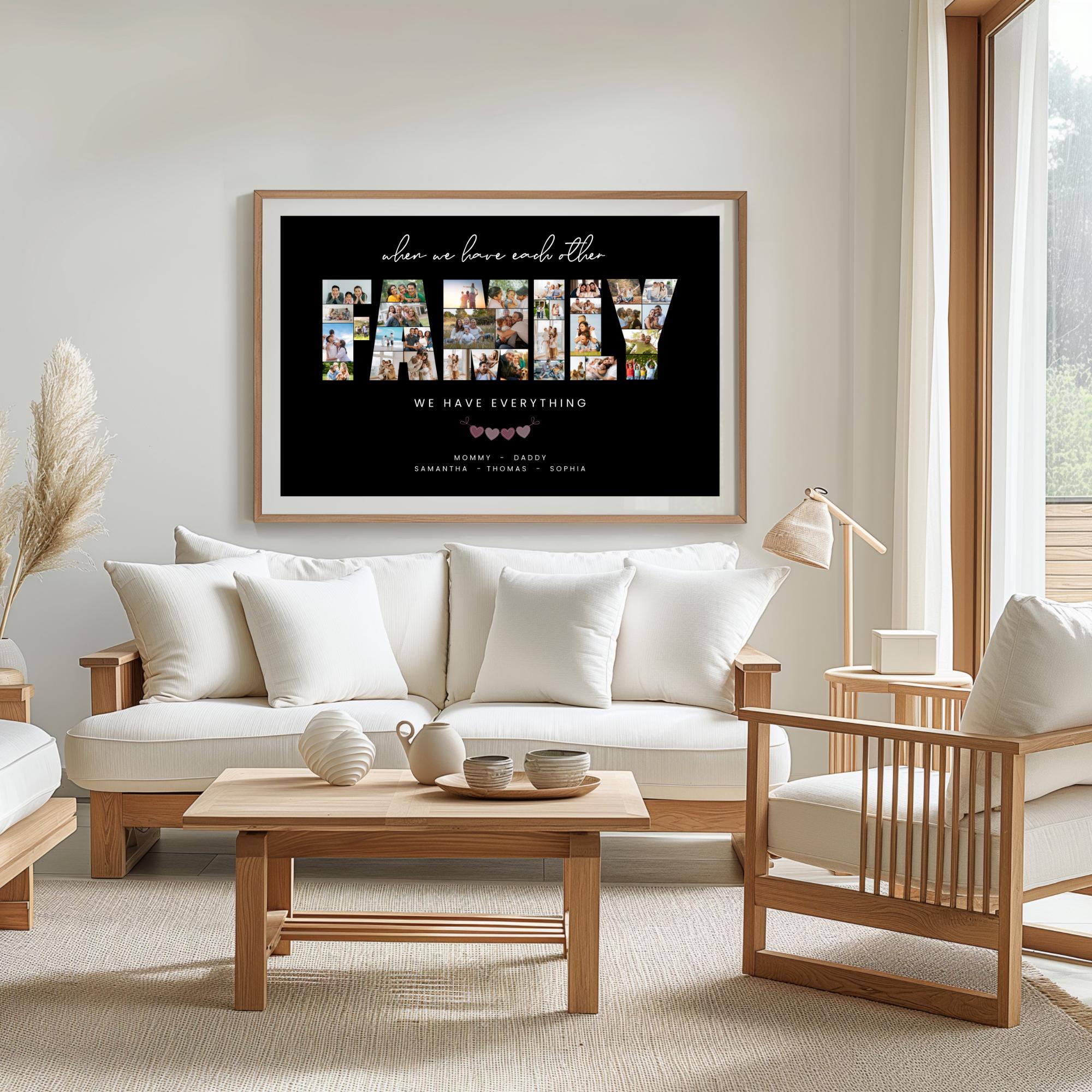 Editable Family Photo Collage Template, Printable Keepsake (canva) - Etsy