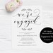 Printable Engagement Invitation Template We're Engaged - Etsy