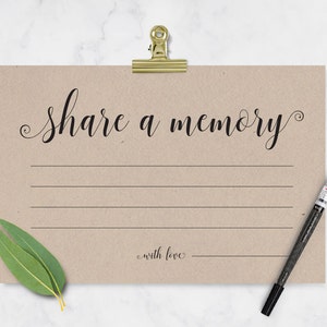 Share a Memory Card Share a Memory Printable Memory Cards - Etsy