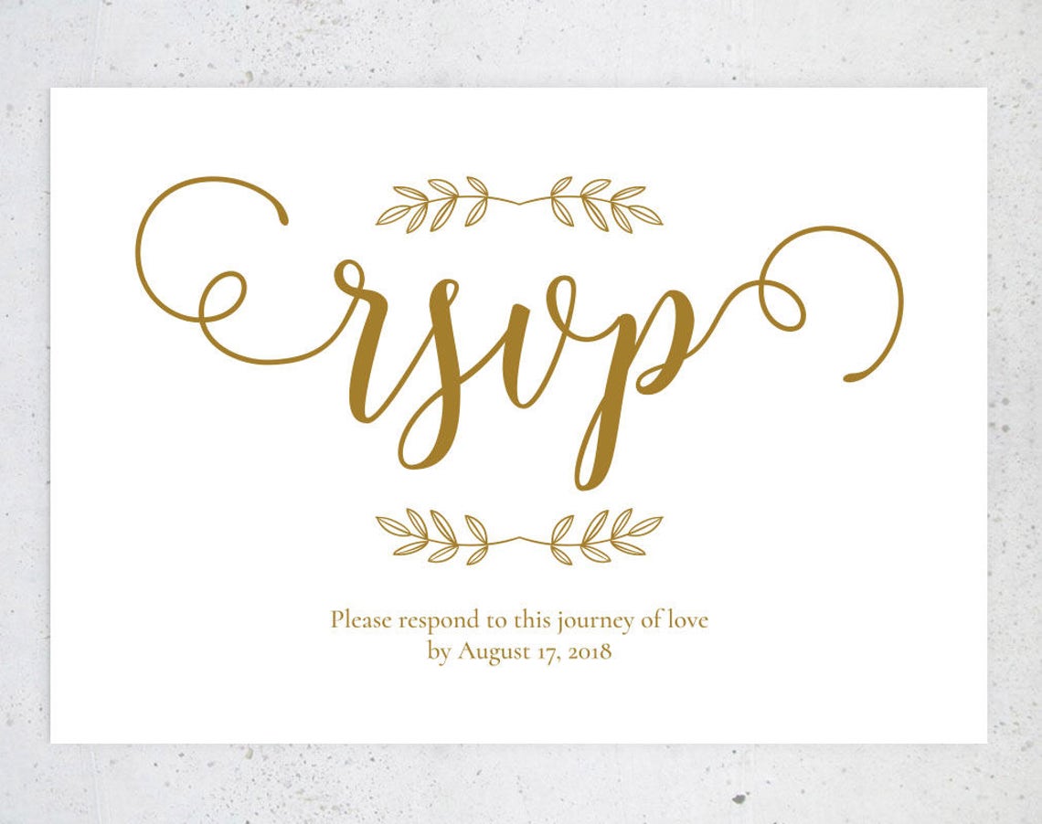Gold RSVP Postcards Templates Wedding Rsvp Cards Rsvp - Etsy
