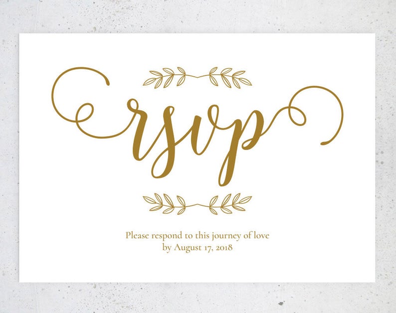 Gold RSVP Postcards Templates Wedding Rsvp Cards Rsvp - Etsy