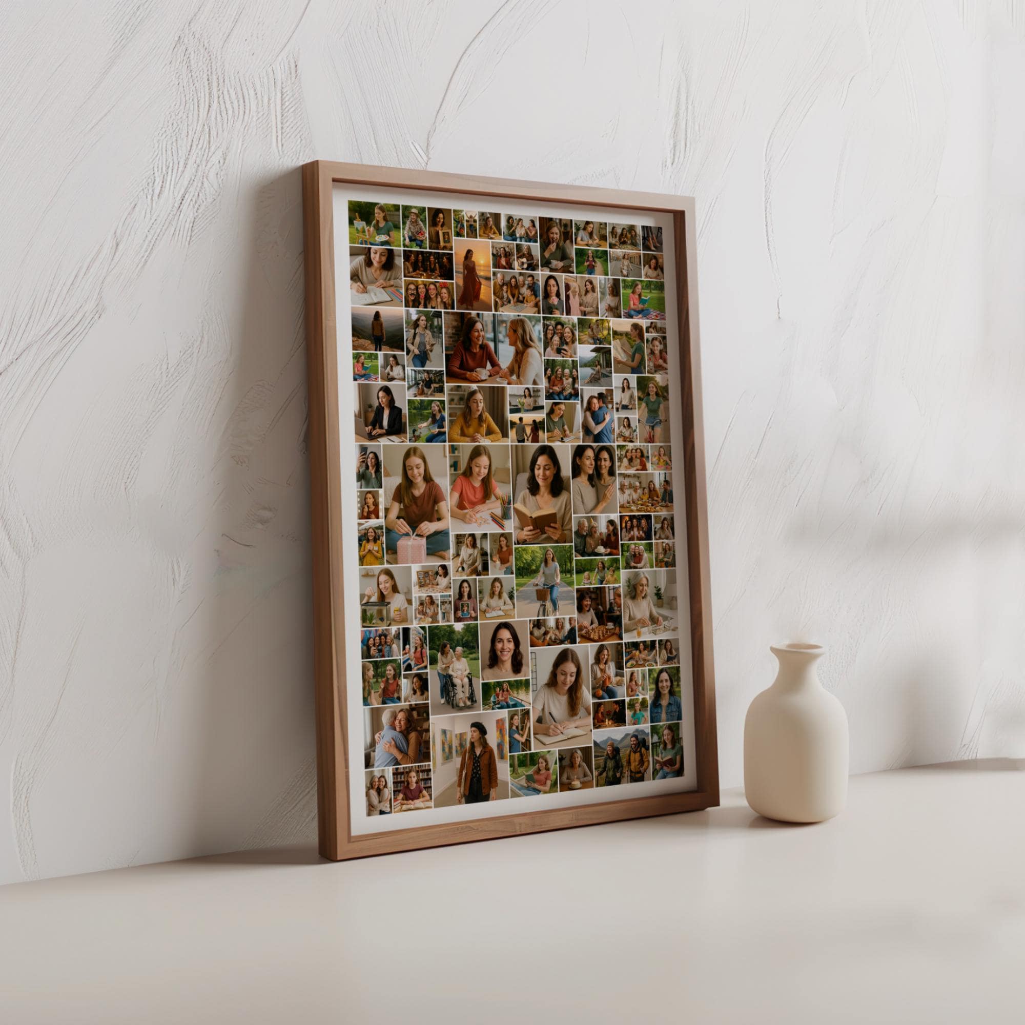 100 Photo Collage Template Editable in Canva, Large Printable Portrait ...