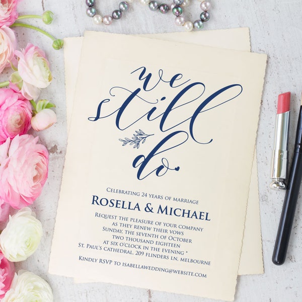 Vow Renewal Invite - Etsy