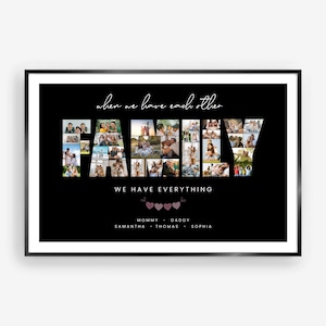 Editable Family Photo Collage Template, Printable Keepsake (canva) - Etsy