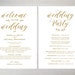 Gold Wedding Program Template, Wedding Ceremony Program, Wedding ...