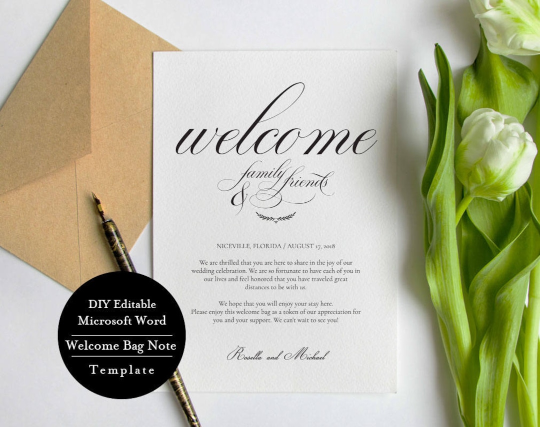 Welcome Bag Letter Template - Ablebionics