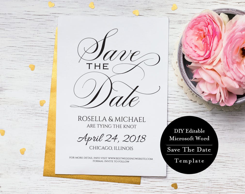 Printable Save the Date Template Editable Save the Date | Etsy