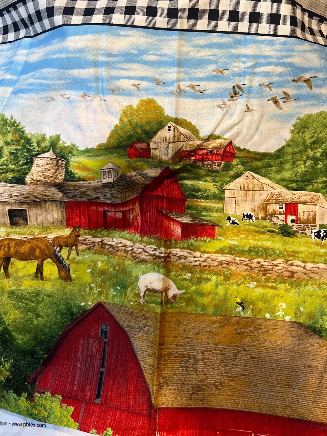 Panel Farm All County Living Tractor 100 % Cotton Fabric - Etsy