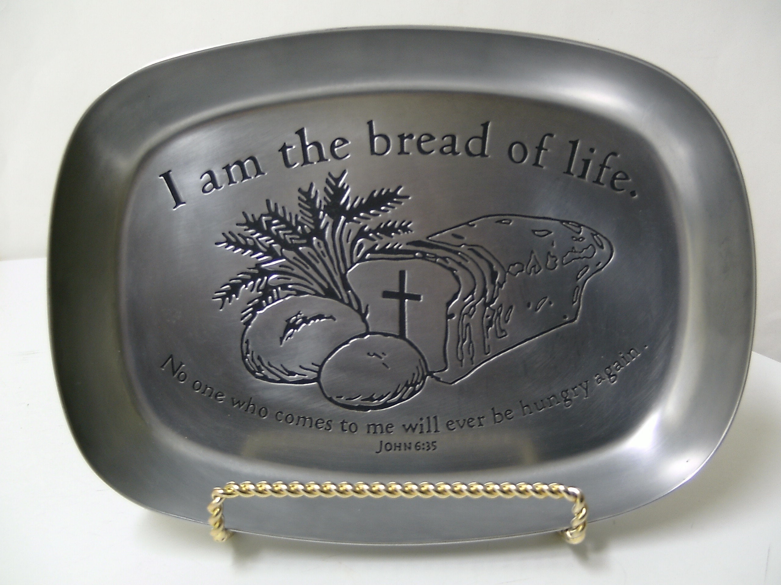 METAL BREAD PLATTER, Made by Fuvillage - Etsy