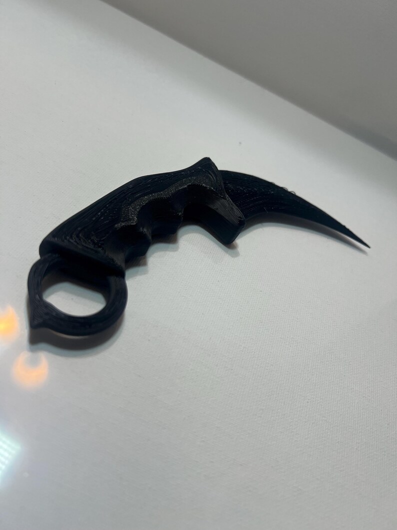 Karambit 3D Printed Knife Prop/cosplay Finished With Paint and Leather ...
