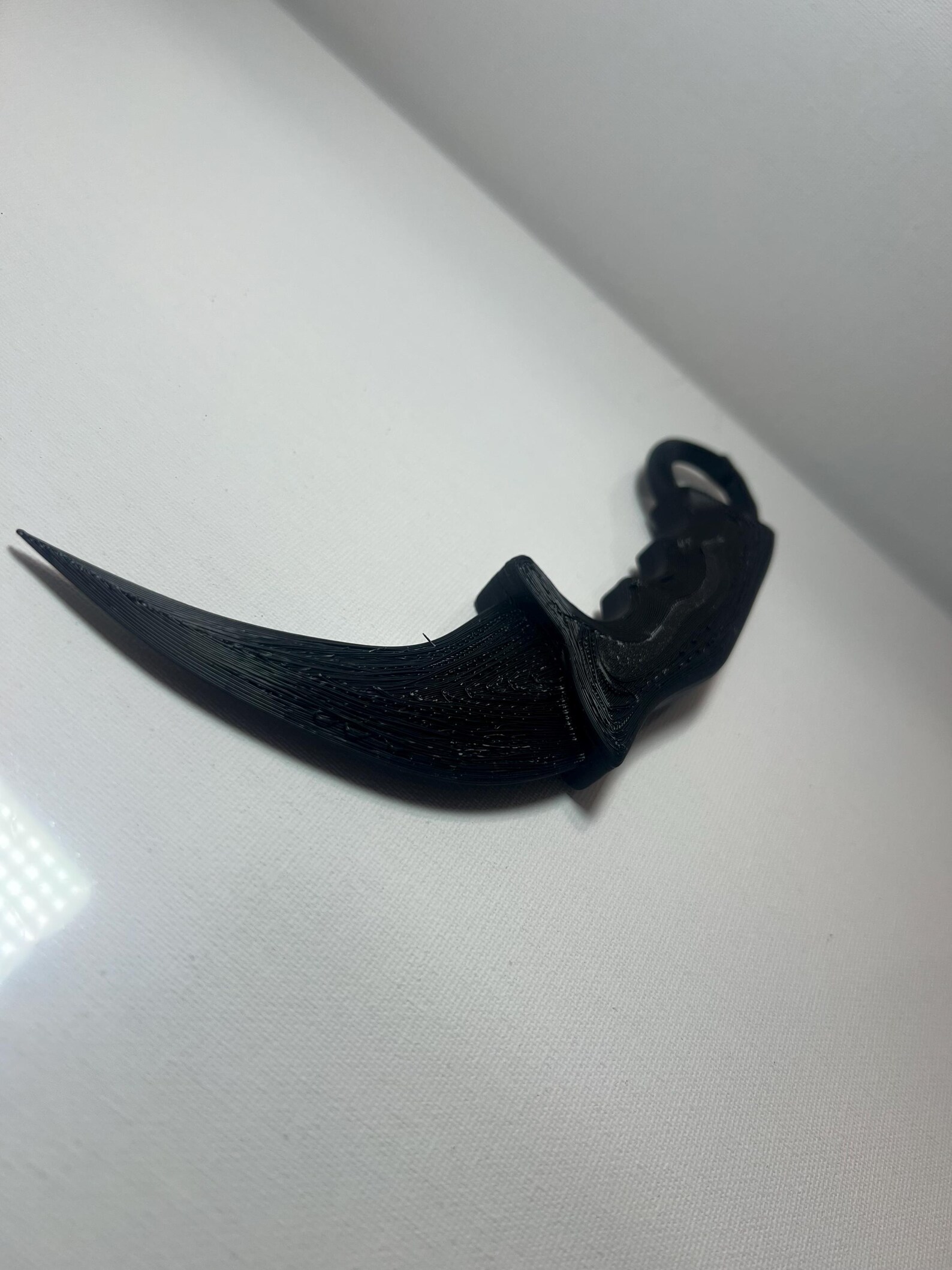 Karambit 3D Printed Knife Prop/cosplay Finished With Paint and Leather ...