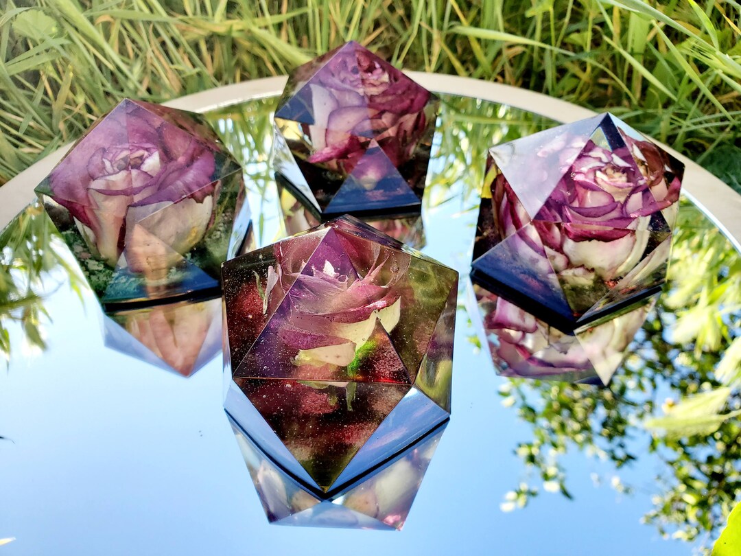 Red Purple Rose Flowers Crystals Paperweight. Crystal Point Tower ...