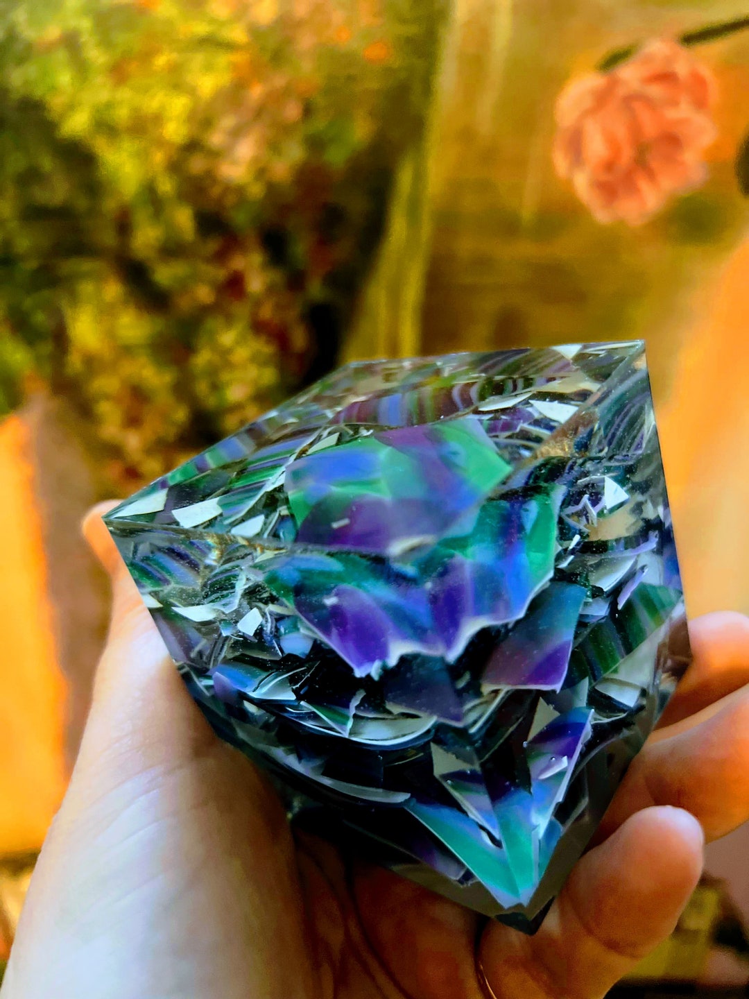 Jewish Wedding Broken Glass Keepsake: Resin Cube Souvenir - Etsy