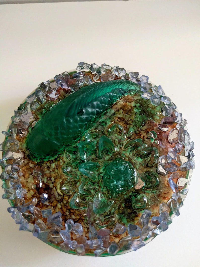 3D Frozen Green Resin Lake Koi Fish Paperweight Keepsake. Icy - Etsy