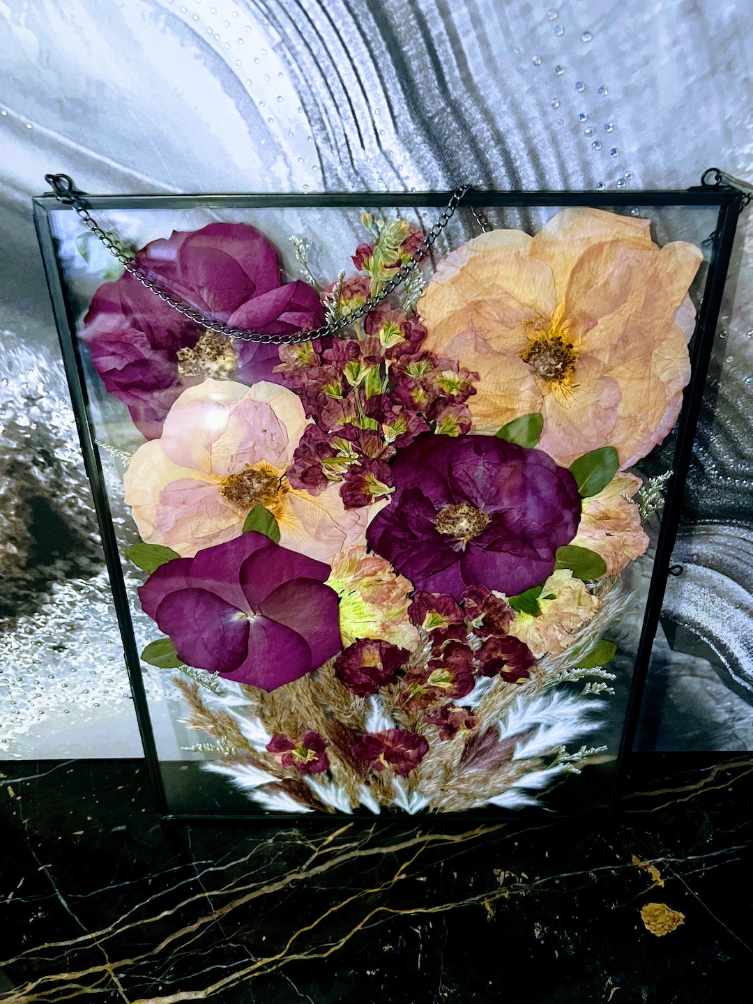 Custom Pressed Flower Frame - Wedding Flowers or Other Event Flowers - Etsy